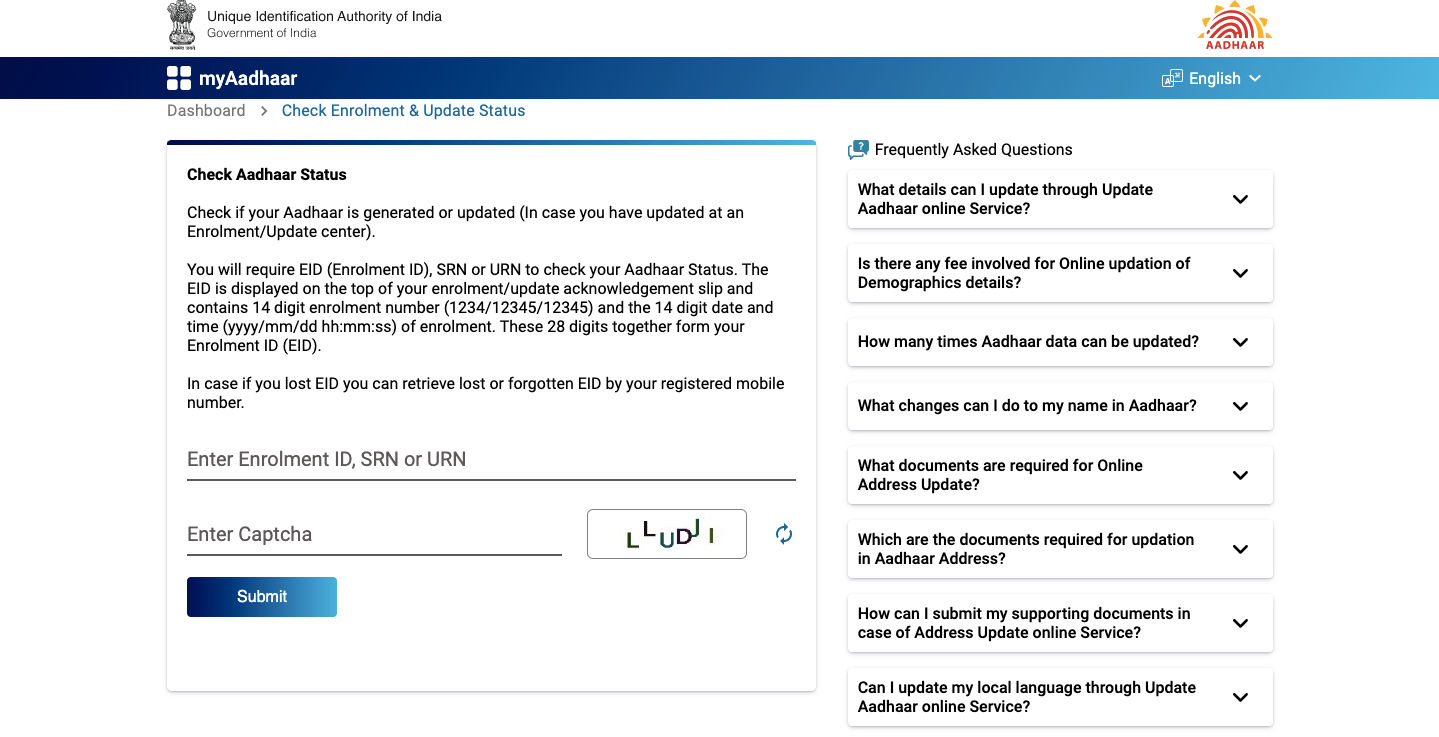 How To Check Aadhaar Card Update Status Online And Offline Droid News