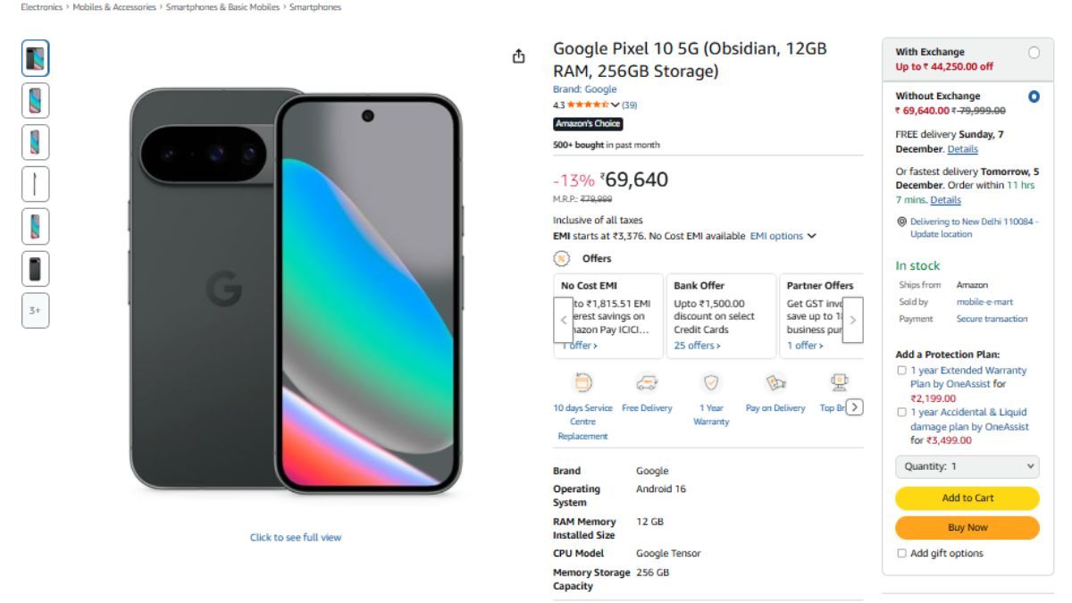 10,000 रुपये से अधिक सस्ता बिक रहा Google Pixel 10, देखें कहां मिल रहा ...