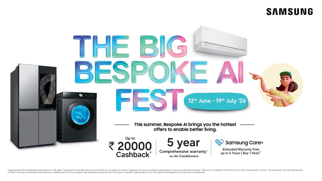 Samsung Announces Big Bespoke AI Fest With Cashback, Extended Warranty ...